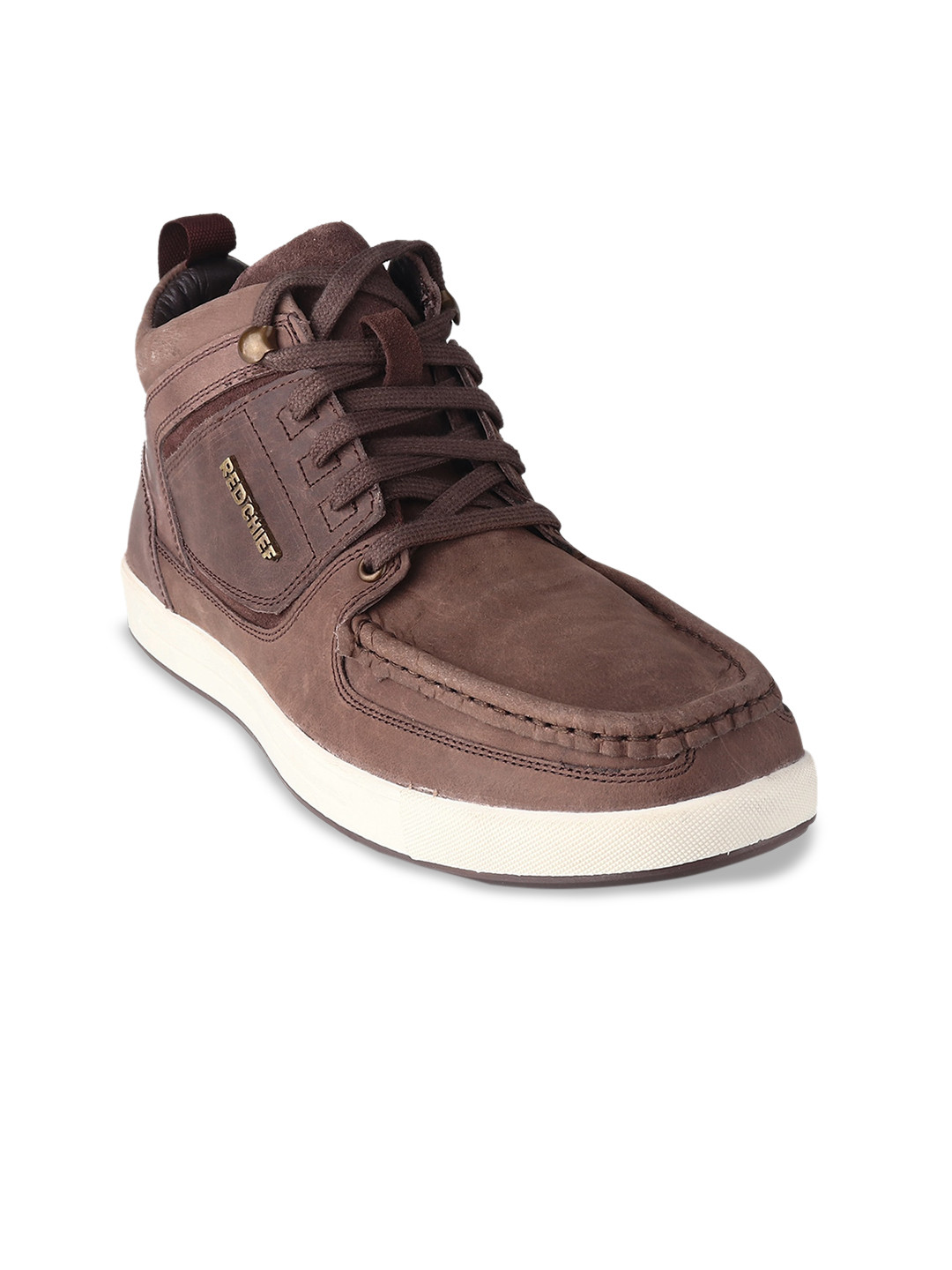 Buy Red Chief Men Mid Top Flatform Heel Leather Regular Boots - Boots ...