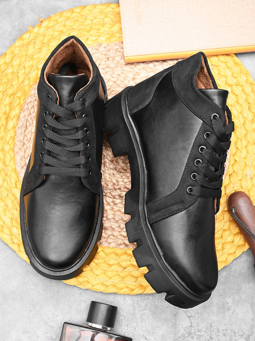 Buy BOOTCO Men Mid Top Lightweight Flatform Heel Regular Boots - Boots ...