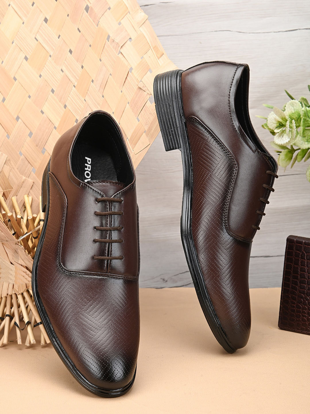 Buy Provogue Men Textured Formal Oxfords - Formal Shoes for Men ...
