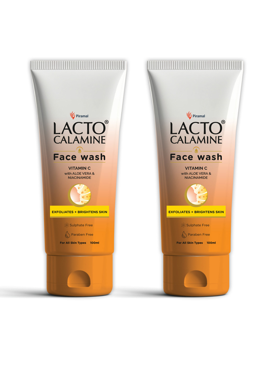 Buy Lacto Calamine Set Of 2 Vitamin C Face Wash With Aloe Vera ...