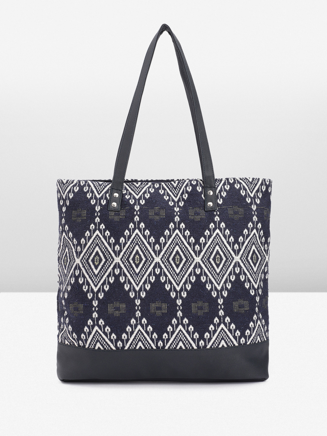 Buy Anouk Ethnic Motifs Printed Oversized Structured Tote Bag ...