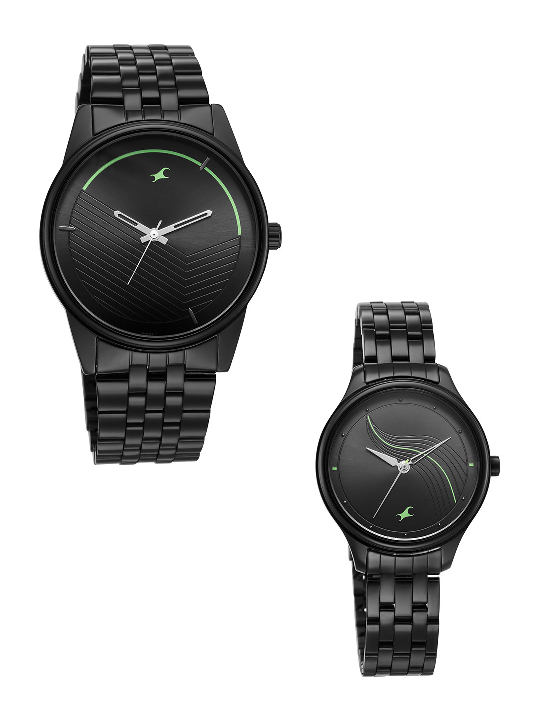 Buy Fastrack Brass Dial & Bracelet Style Straps Analogue Couple Watch ...