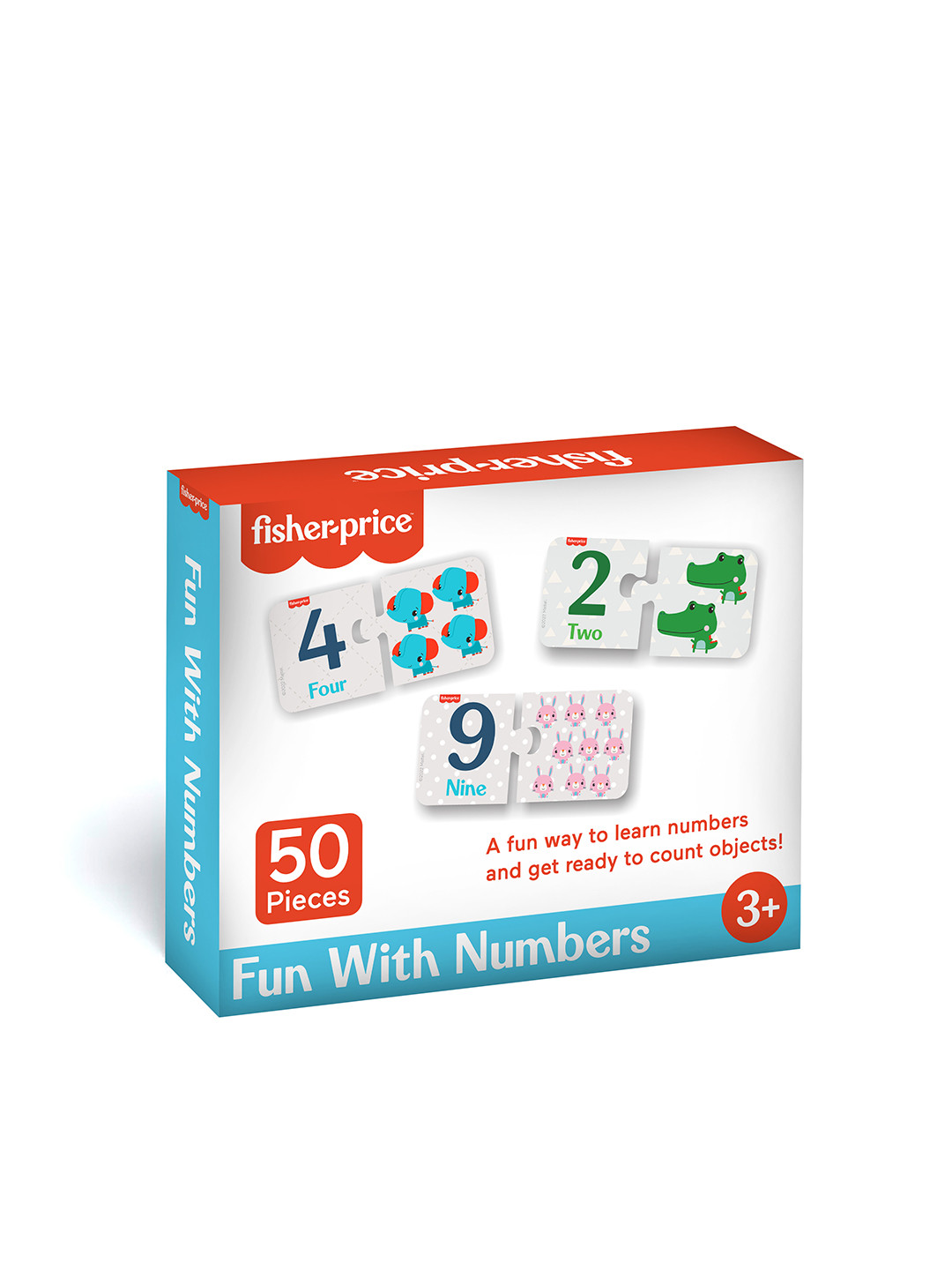 Buy Fisher Price 50 Pieces Fun With Numbers Puzzle For Age 3+ Years ...