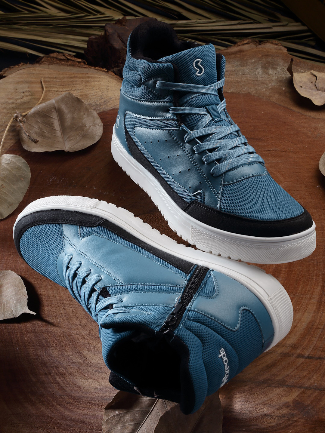 Buy SOLETHREADS REBEL Men VERTEX Mid Top Textured Mesh Memory Foam ...