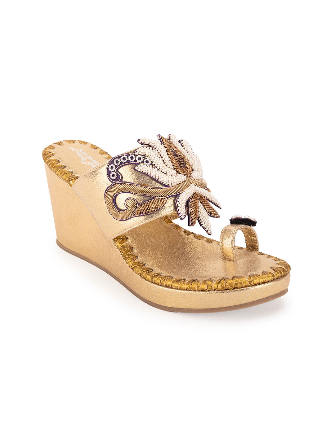 Buy 5 ELEMENTS Ethnic Embellished One Toe Wedges - Heels for Women ...