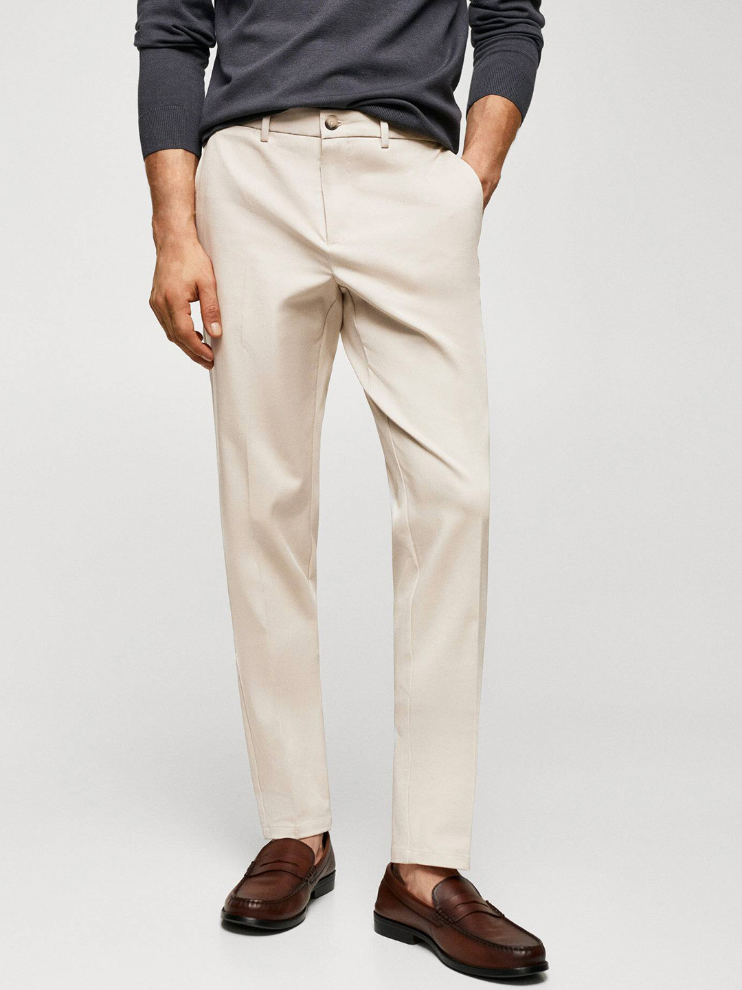 Buy MANGO MAN Slim Fit Chinos - Trousers for Men 24230986 | Myntra
