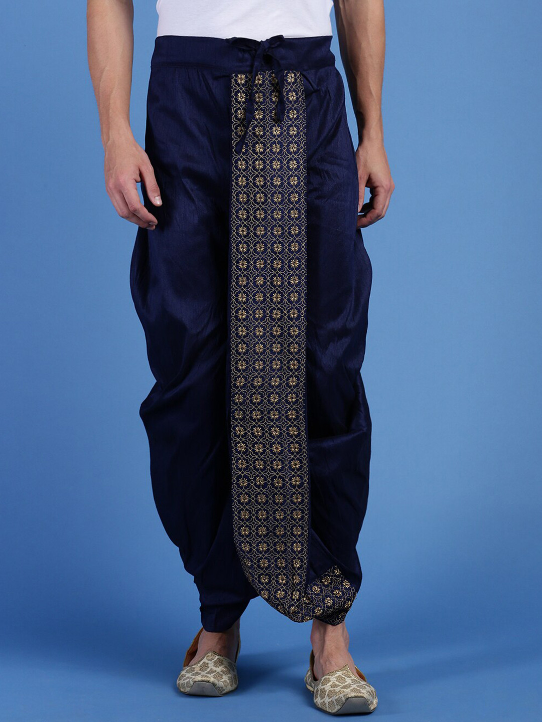 Buy Sanwara Embroidered Art Silk Dhotis - Dhotis for Men 24232630 | Myntra