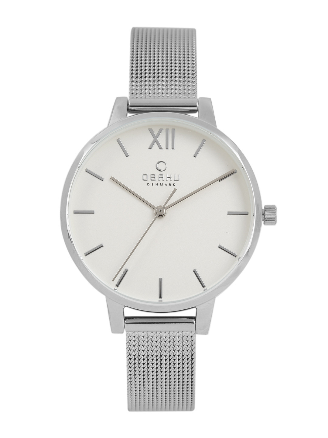 Buy Obaku Women Silver Toned Analogue Watch V209LXCIMC - Watches for ...