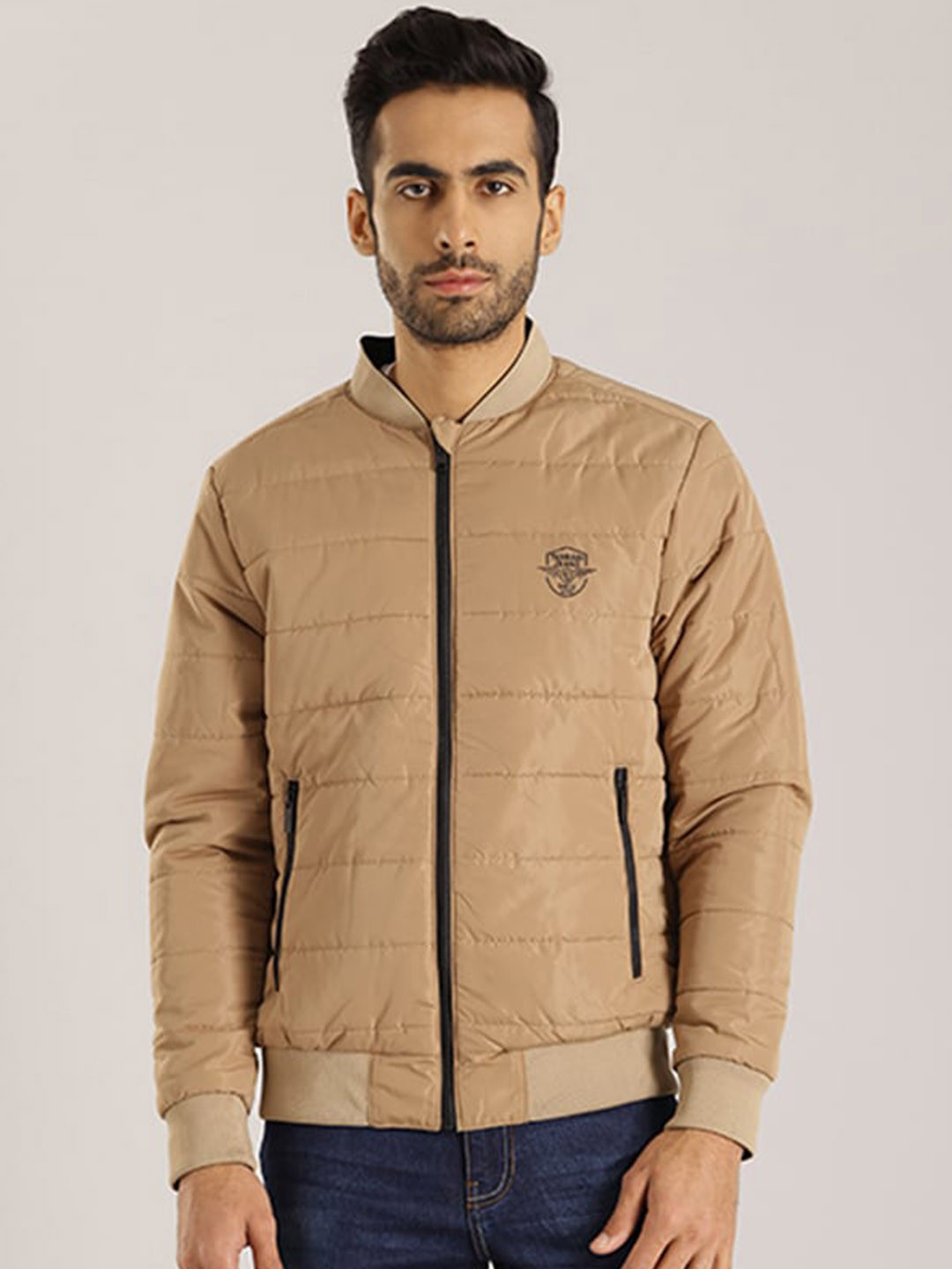 Buy Indian Terrain Lightweight Stand Collar Puffer Jacket - Jackets for ...