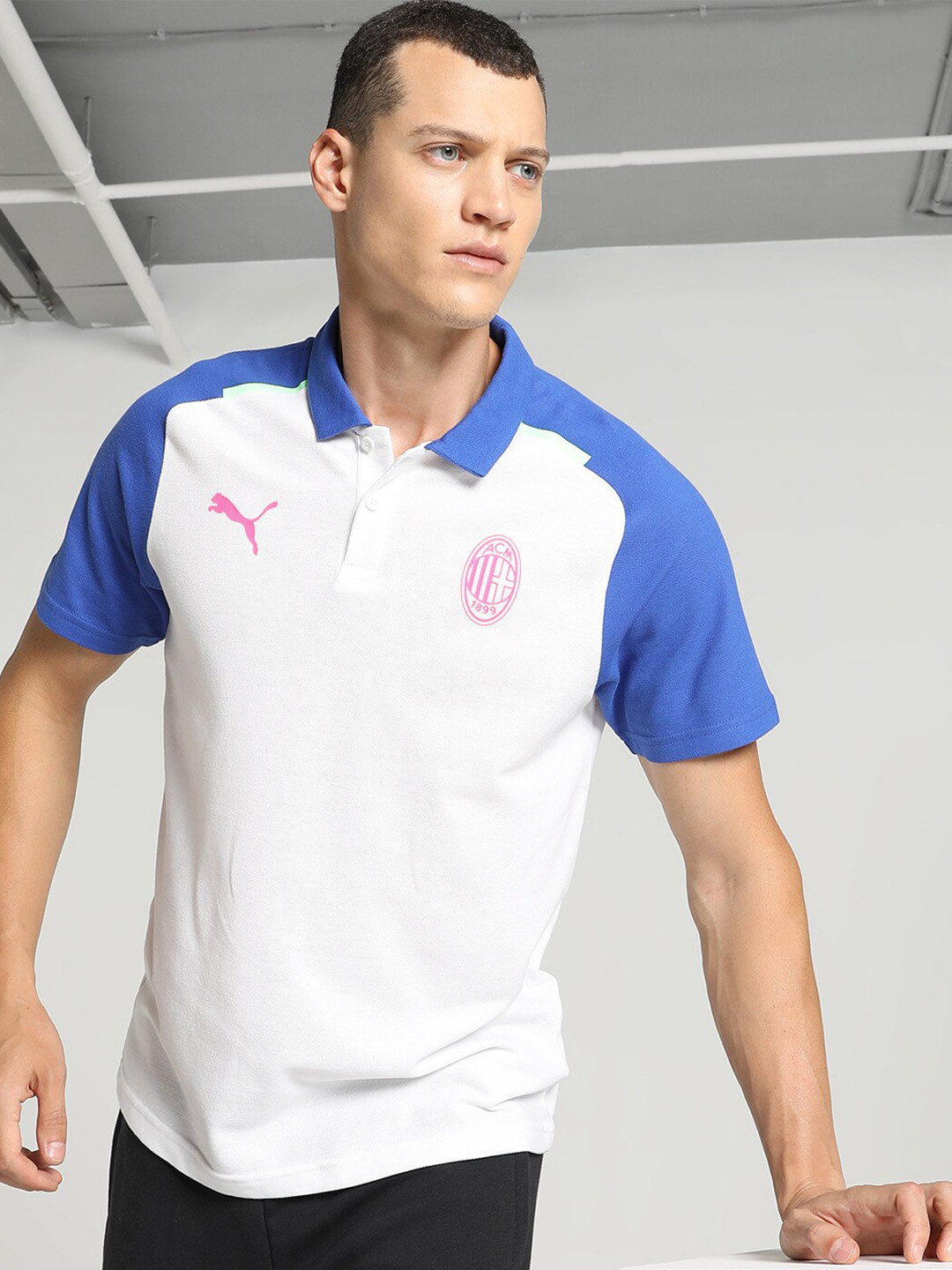 Buy Puma AC Milan Football Polo Cotton Sports T Shirt - Tshirts for Men ...