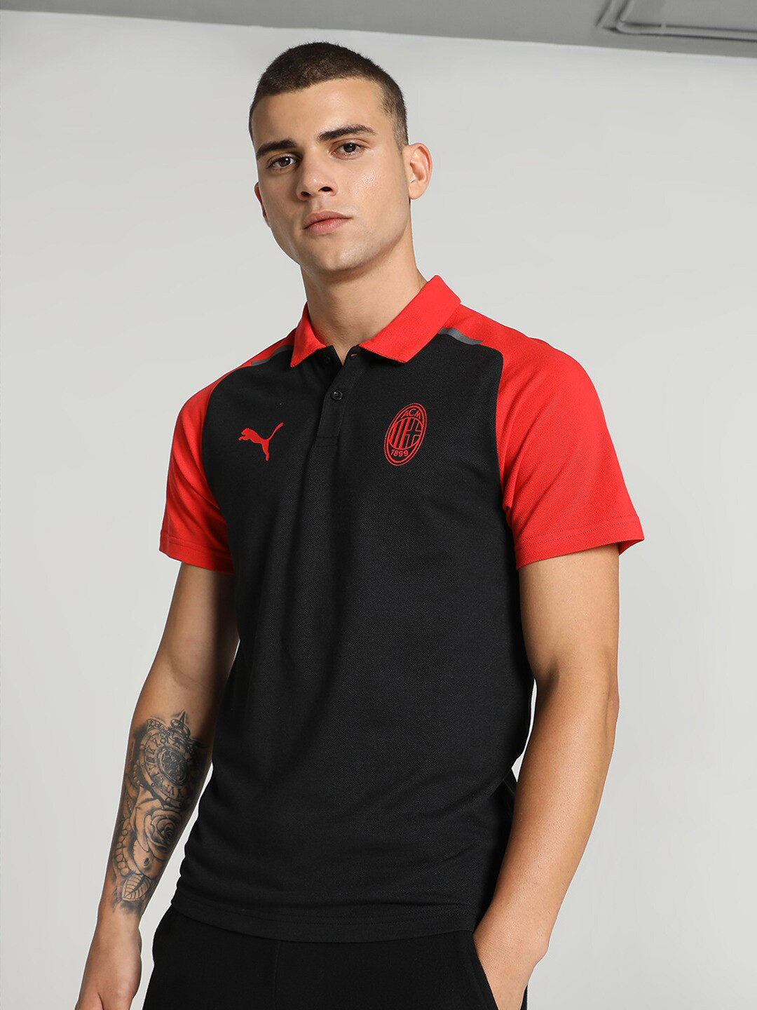 Buy Puma Men AC Milan Casuals Cotton Football Polo Tshirt - Tshirts for ...