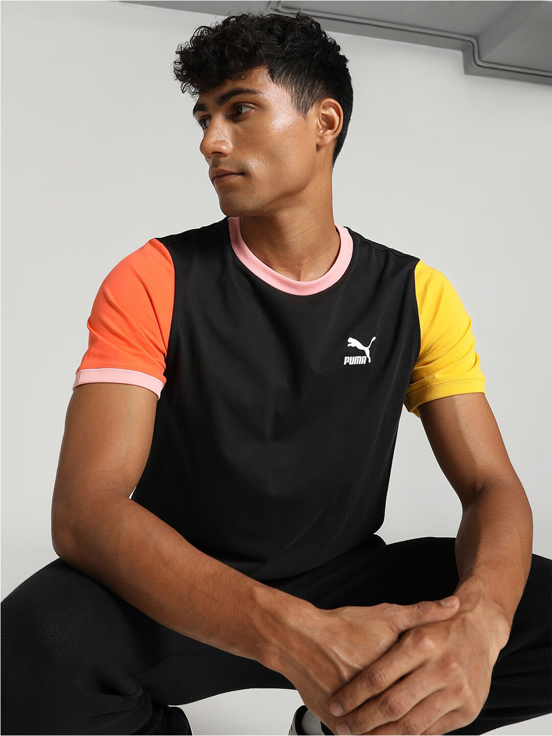 Buy Puma Men Classics Regular Fit Cotton T Shirt - Tshirts for Men ...