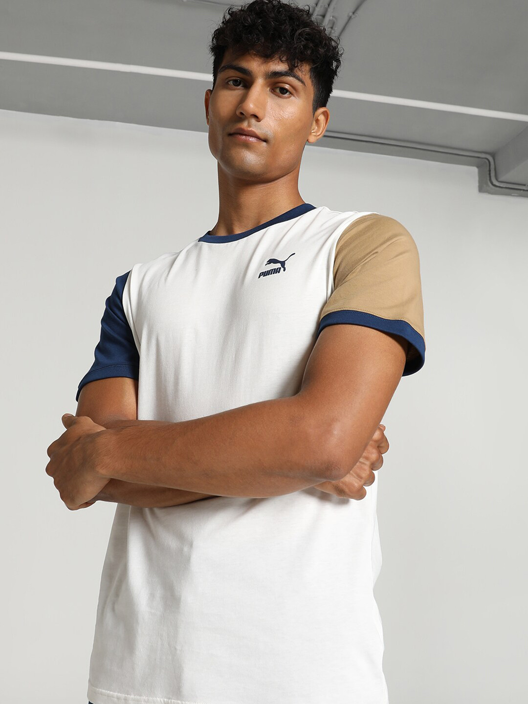 Buy Puma Classics Block Regular Fit T Shirt - Tshirts for Men 24256932 ...