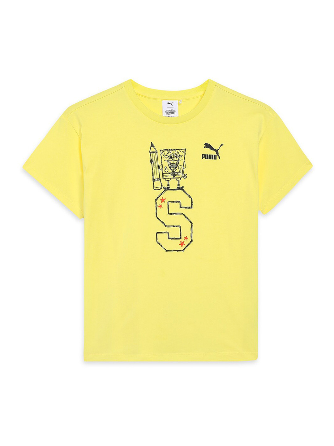Buy Puma PUMA X SPONGEBOB SQUAREPANTS Kids Cotton T Shirts - Tshirts ...