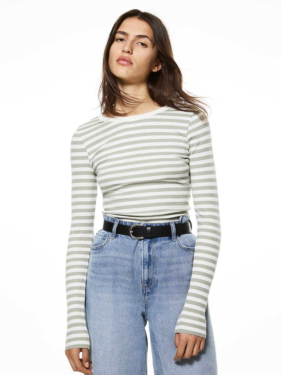 Buy H&M Striped Ribbed Top - Tops for Women 24257630 | Myntra