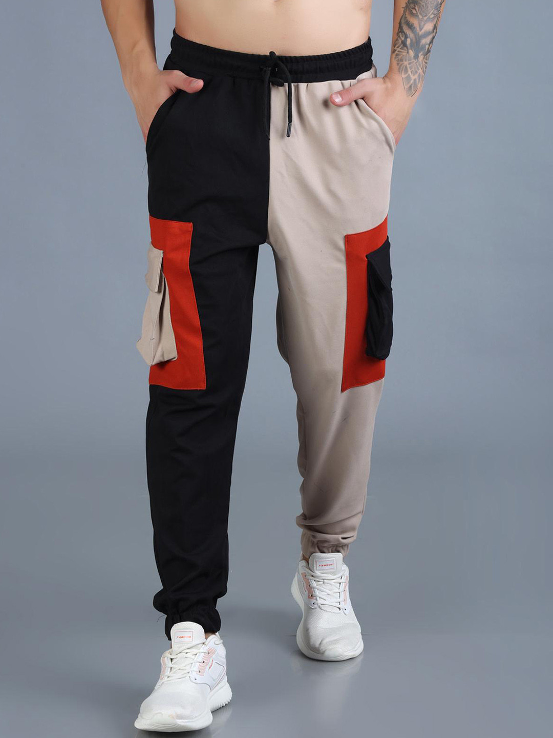 Buy The Dance Bible Men Colorblocked Relaxed Fit Anti Odour Joggers ...