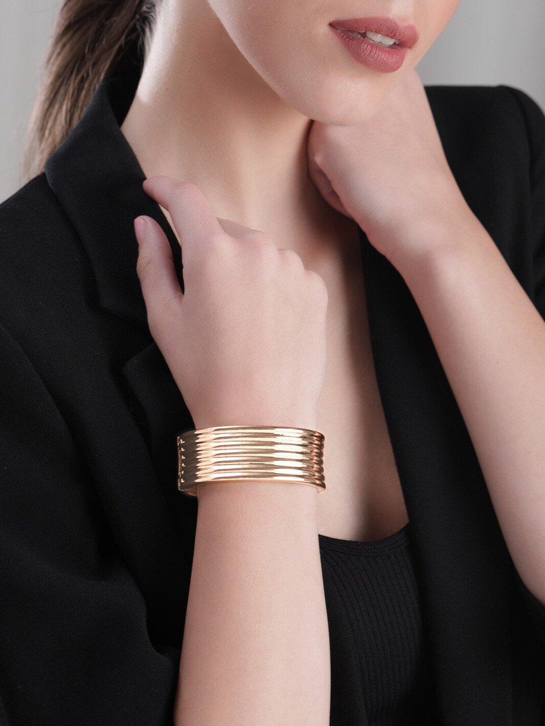 Buy Rubans Voguish 18K Gold Plated Stainless Steel Tarnish Free Demi ...