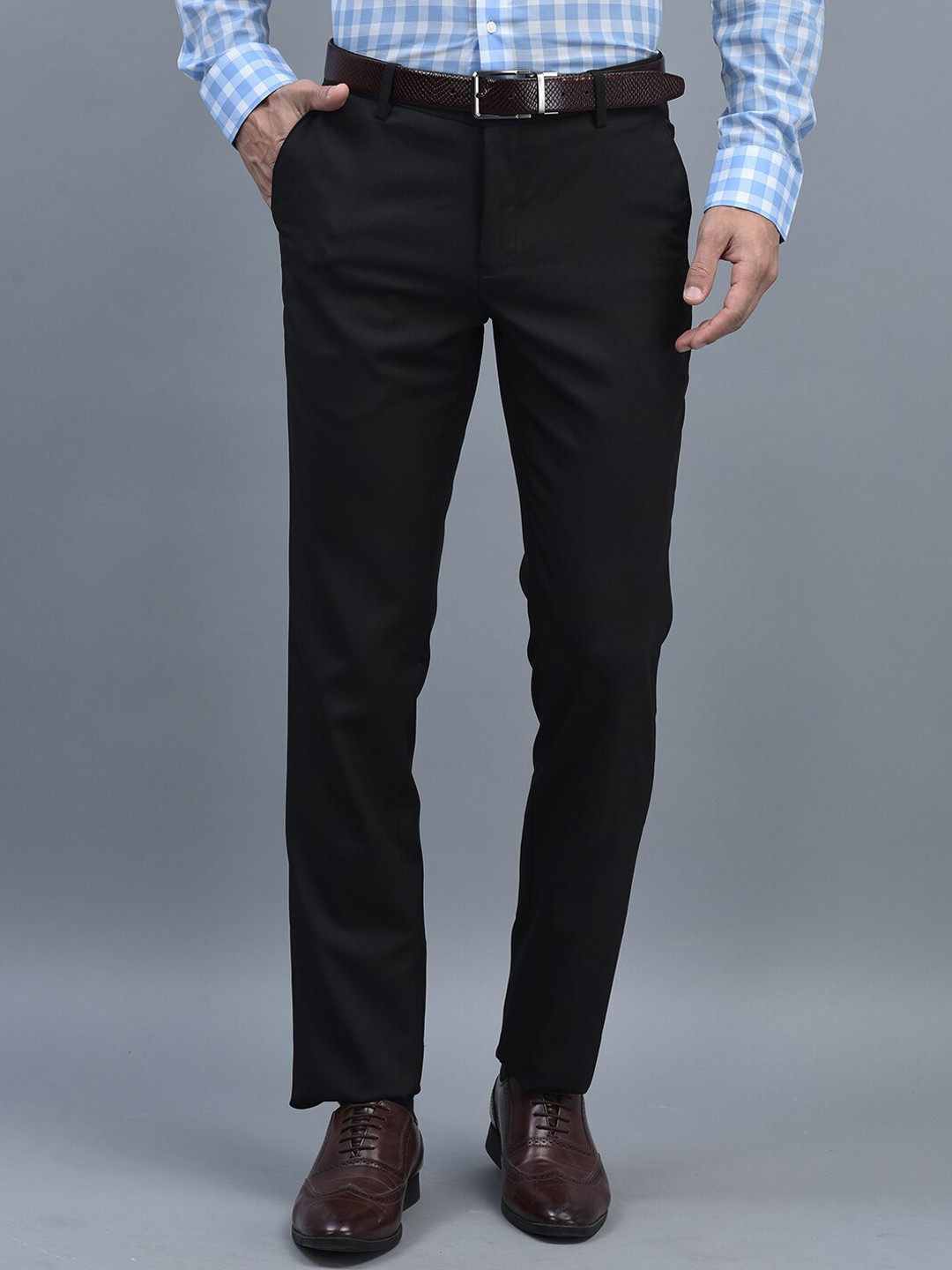 Buy CANOE Men Smart Easy Wash Formal Trousers - Trousers for Men ...