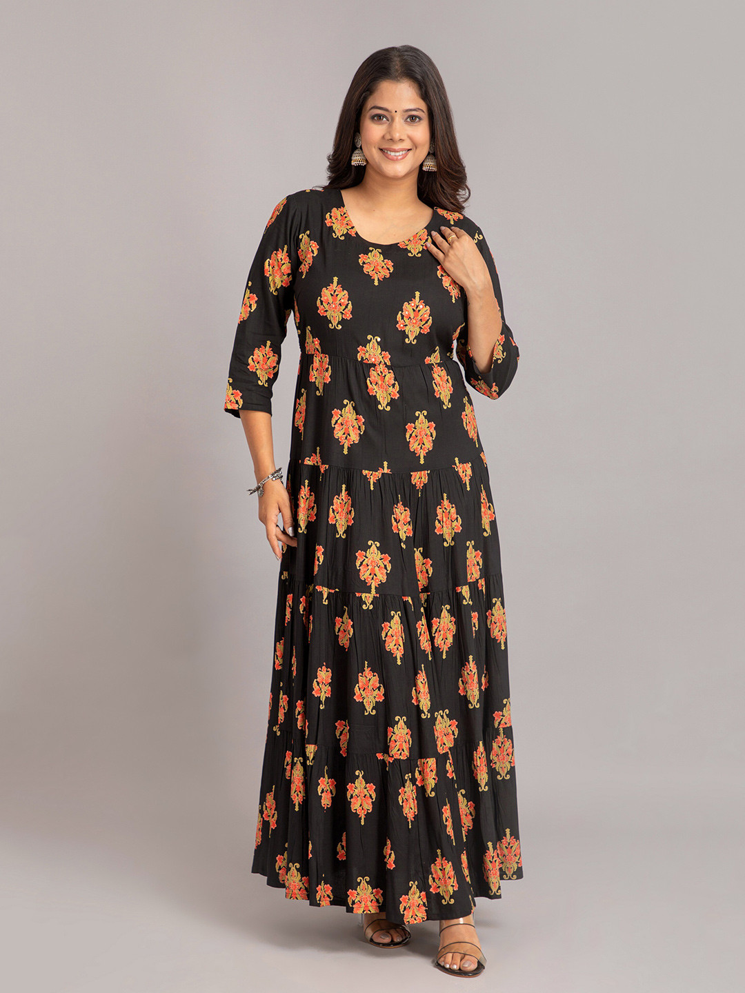 Buy SUTI Ethnic Motifs Printed Maxi Dress - Dresses for Women 24273740 ...