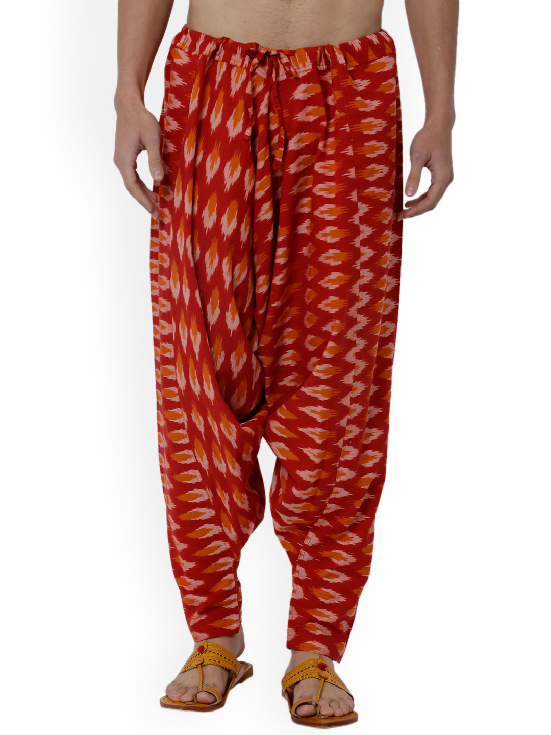 Buy Svanik Men Orange Printed Harem Pants - Churidar for Men 2428299 ...