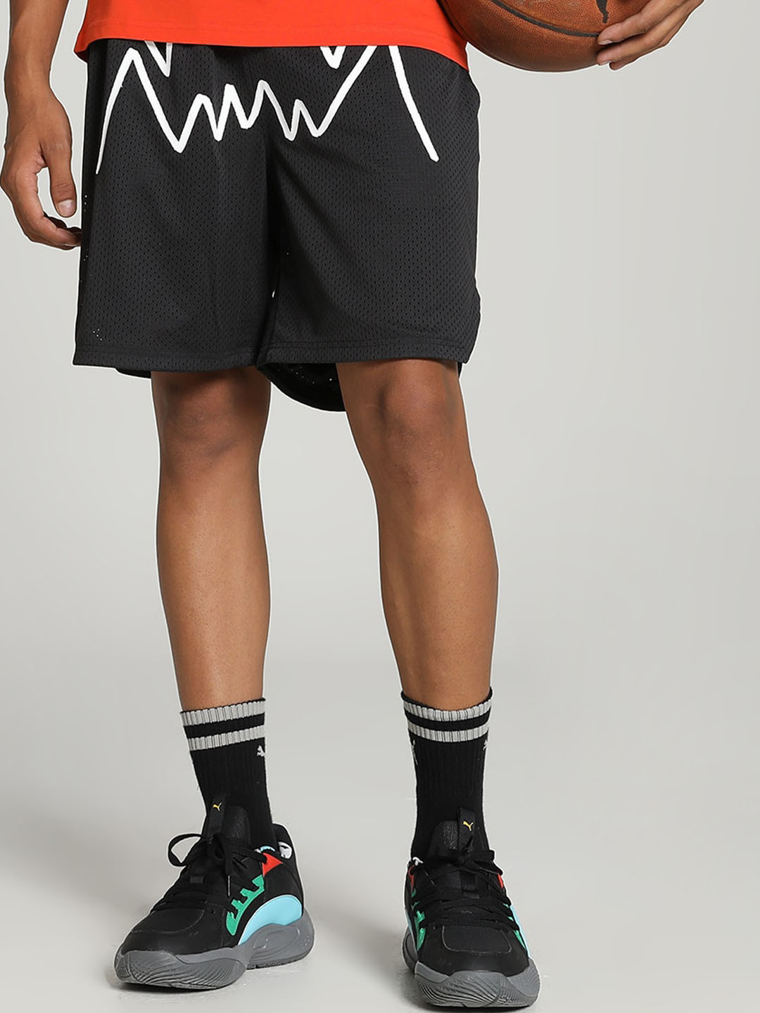 Buy Puma Men Printed Jaws Core Basketball Sports Shorts - Shorts for ...