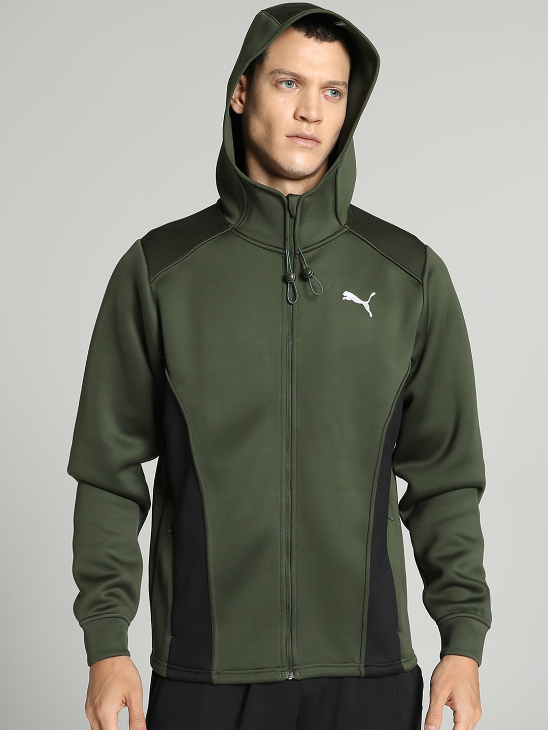 Buy Puma CLOUDSPUN TECHLBL Colourblocked Full Zip Sports Jacket ...