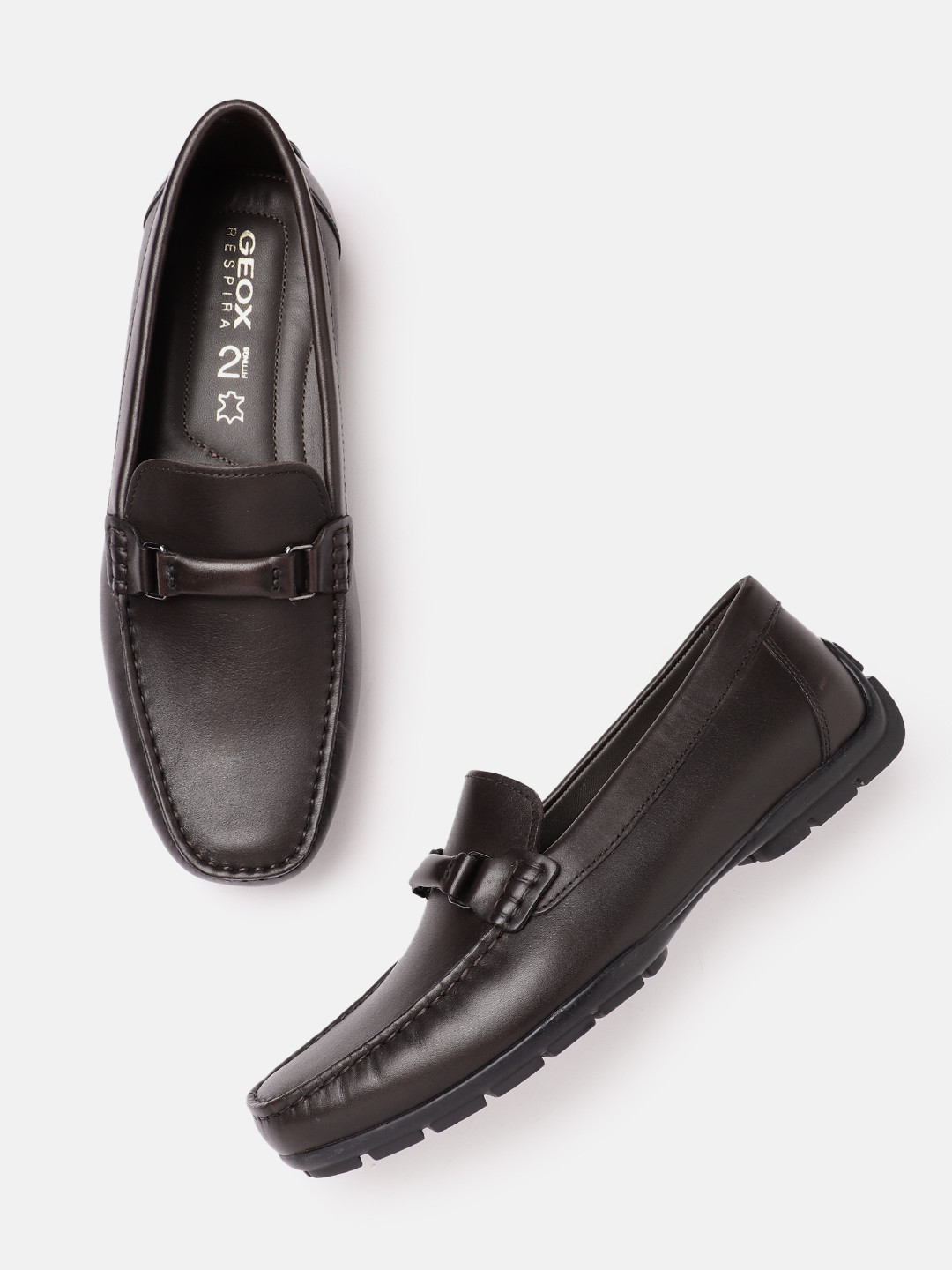 Buy Geox Men Brown Leather Horsebit Loafers - Casual Shoes for Men ...