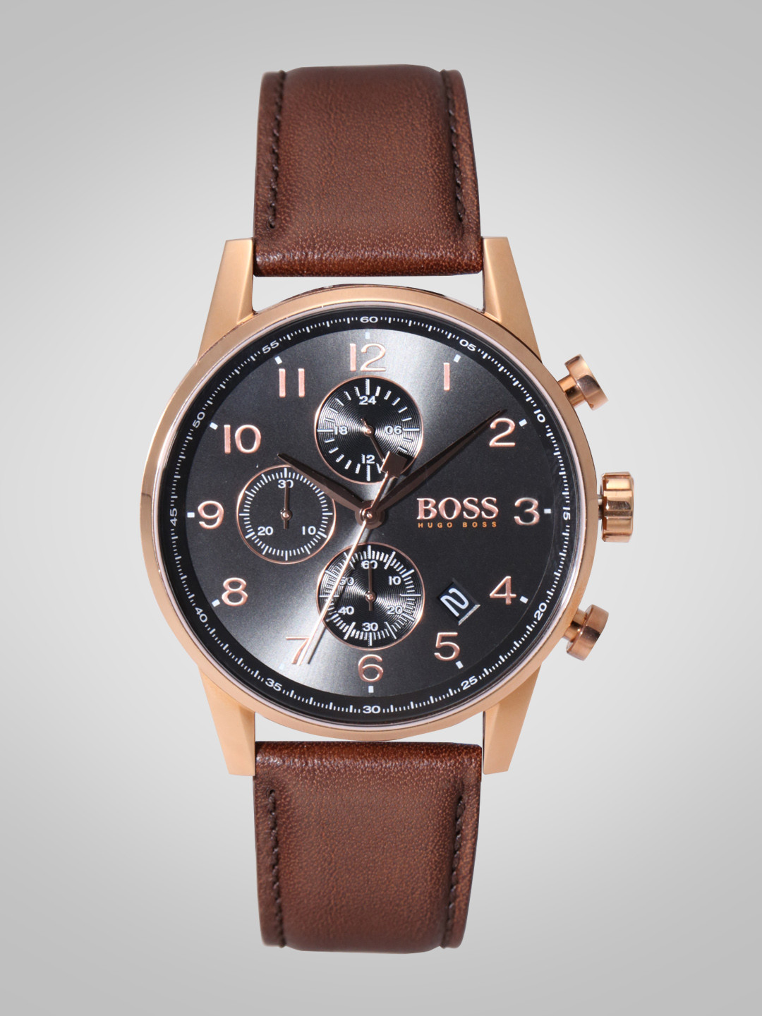 Buy Hugo Boss Men Charcoal Grey Analogue Watch 1513496 - Watches for ...