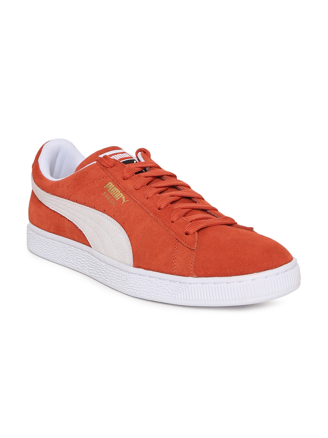 Buy Puma Unisex Orange Solid Suede Classic Sneakers - Casual Shoes for ...