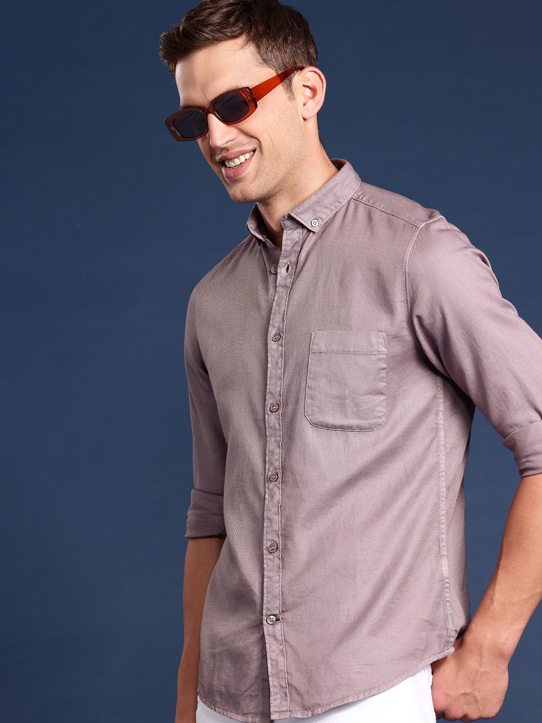 Buy Mast & Harbour Solid Pure Cotton Casual Shirt - Shirts for Men ...