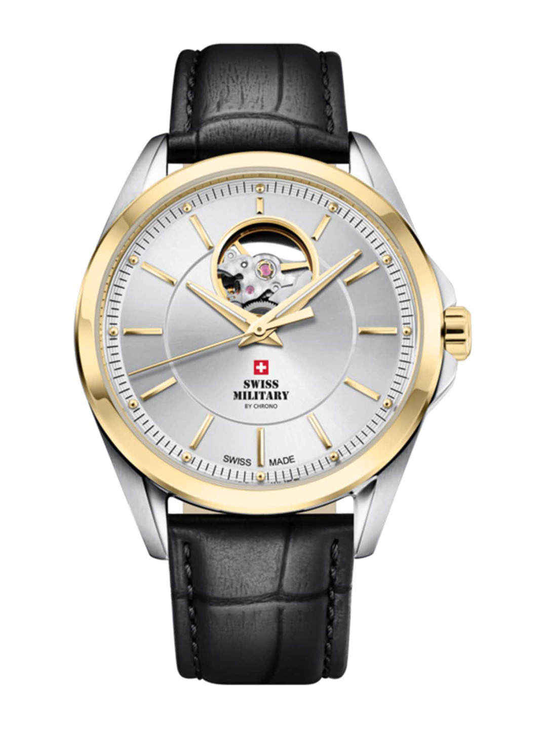 Buy Swiss Military By Chrono Men Silver Toned Dial Swiss Made Watch ...
