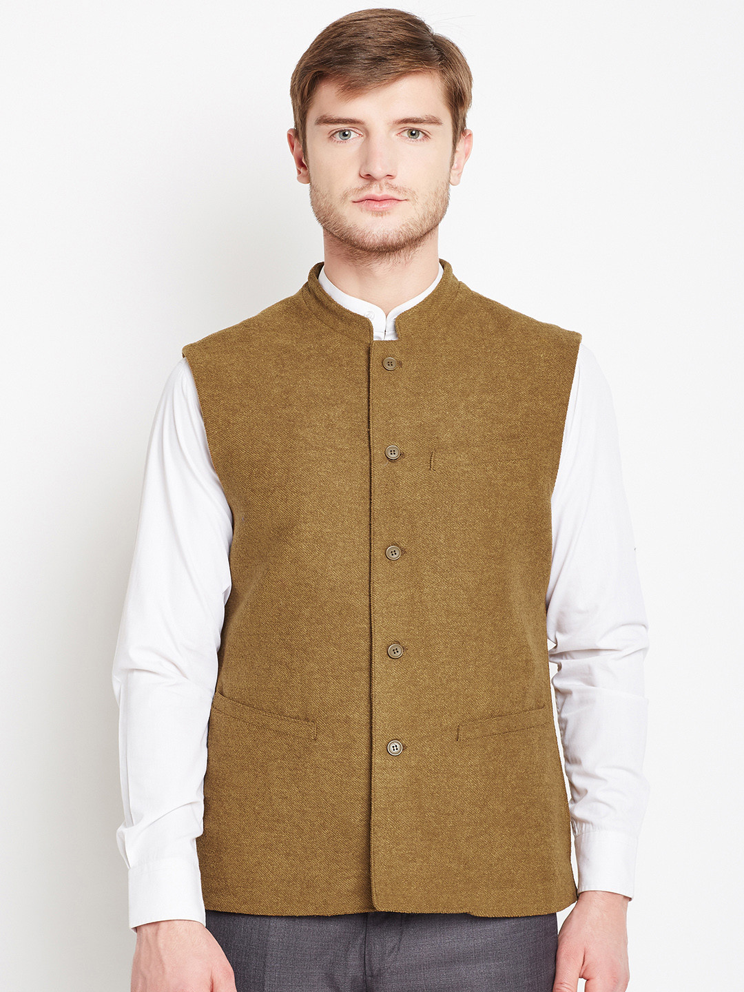 Buy Arrow Brown Nehru Jacket - Nehru Jackets for Men 2429999 | Myntra