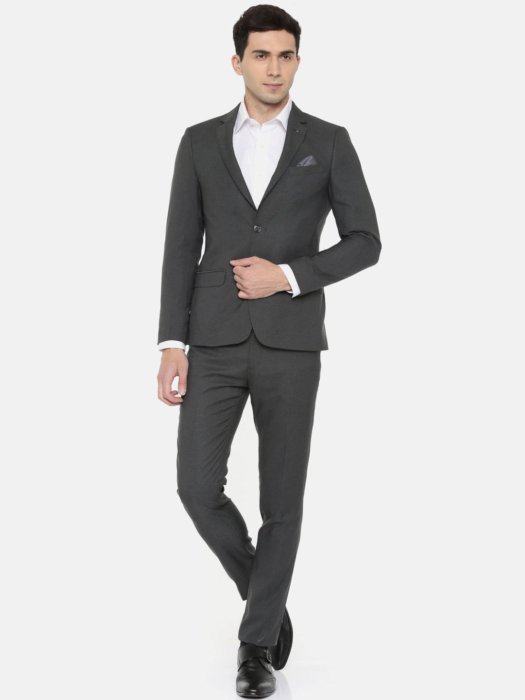 Buy Arrow New York Charcoal Grey Zero Calorie Fit Formal Suit - Suits ...