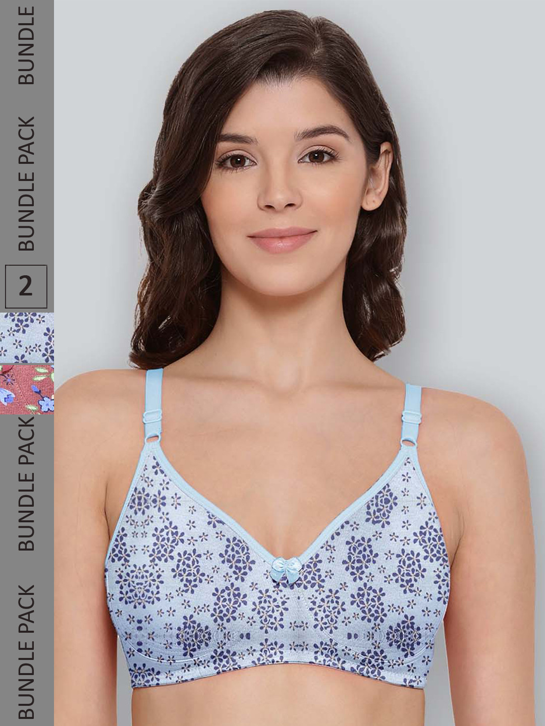 Buy LYRA Pack Of 2 Printed Combed Cotton Seamless Moulded Encircled Bra - Bra for Women 24305678 ...