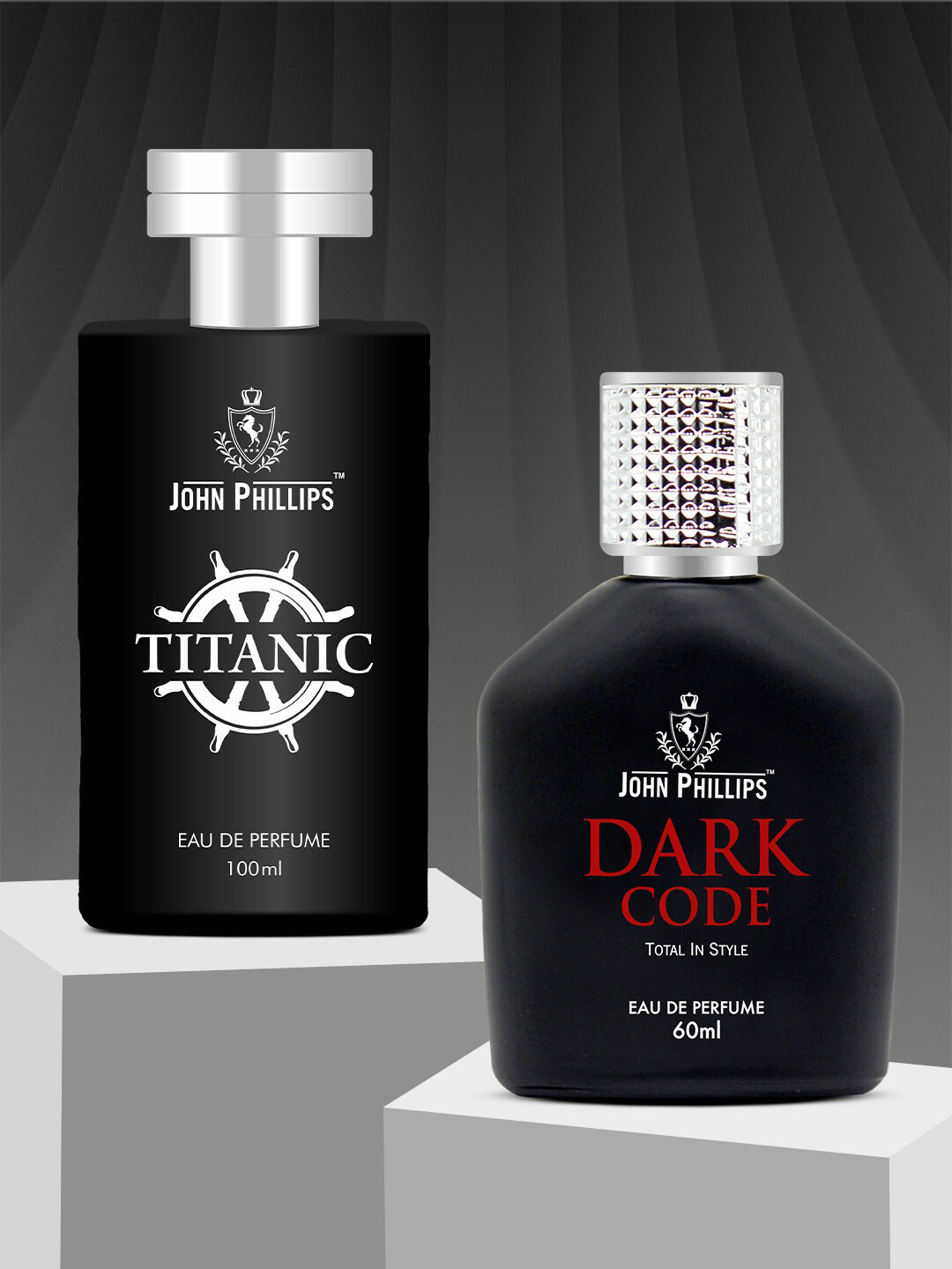 Buy JOHN PHILLIPS Set Of 2 Dark Code 100ml & Titanic Eau De Perfumes ...