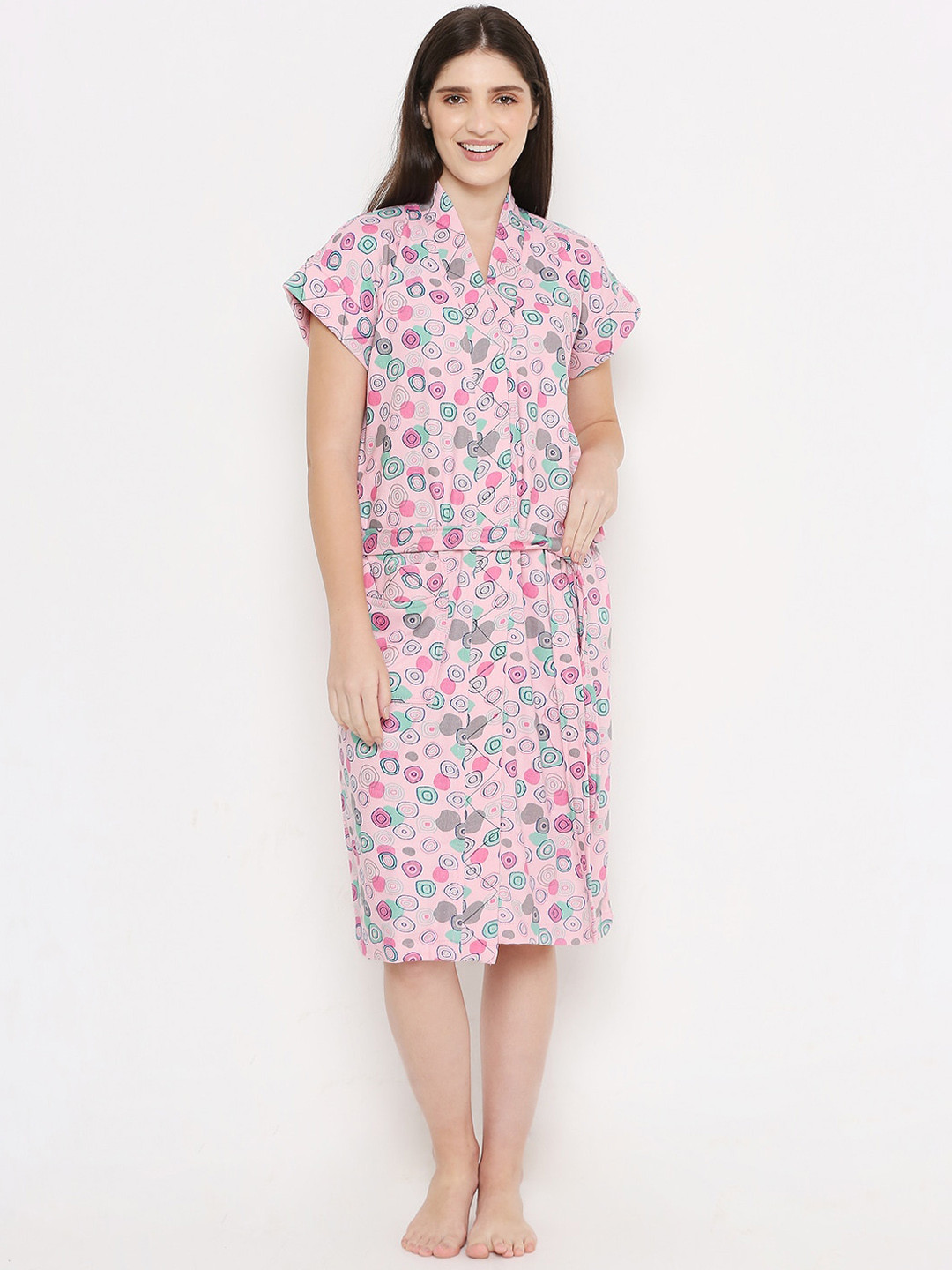 Buy Sand Dune Women Printed Terry Cotton Bath Robe - Bath Robe And ...