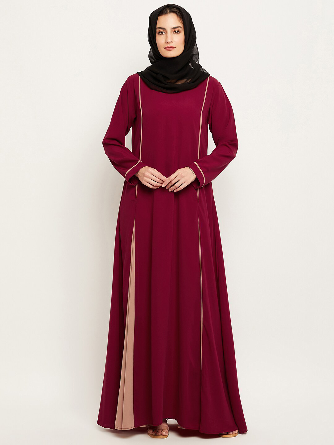 Buy NABIA Round Neck Abaya Burqa - Burqas for Women 24331282 | Myntra
