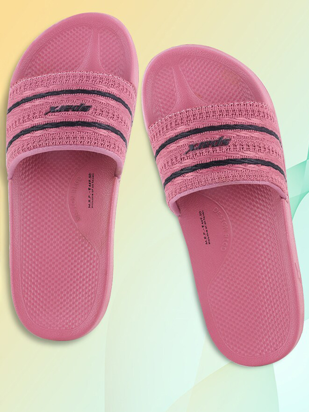 Buy Sparx Women Self Design Fabric Sliders - Flip Flops for Women ...