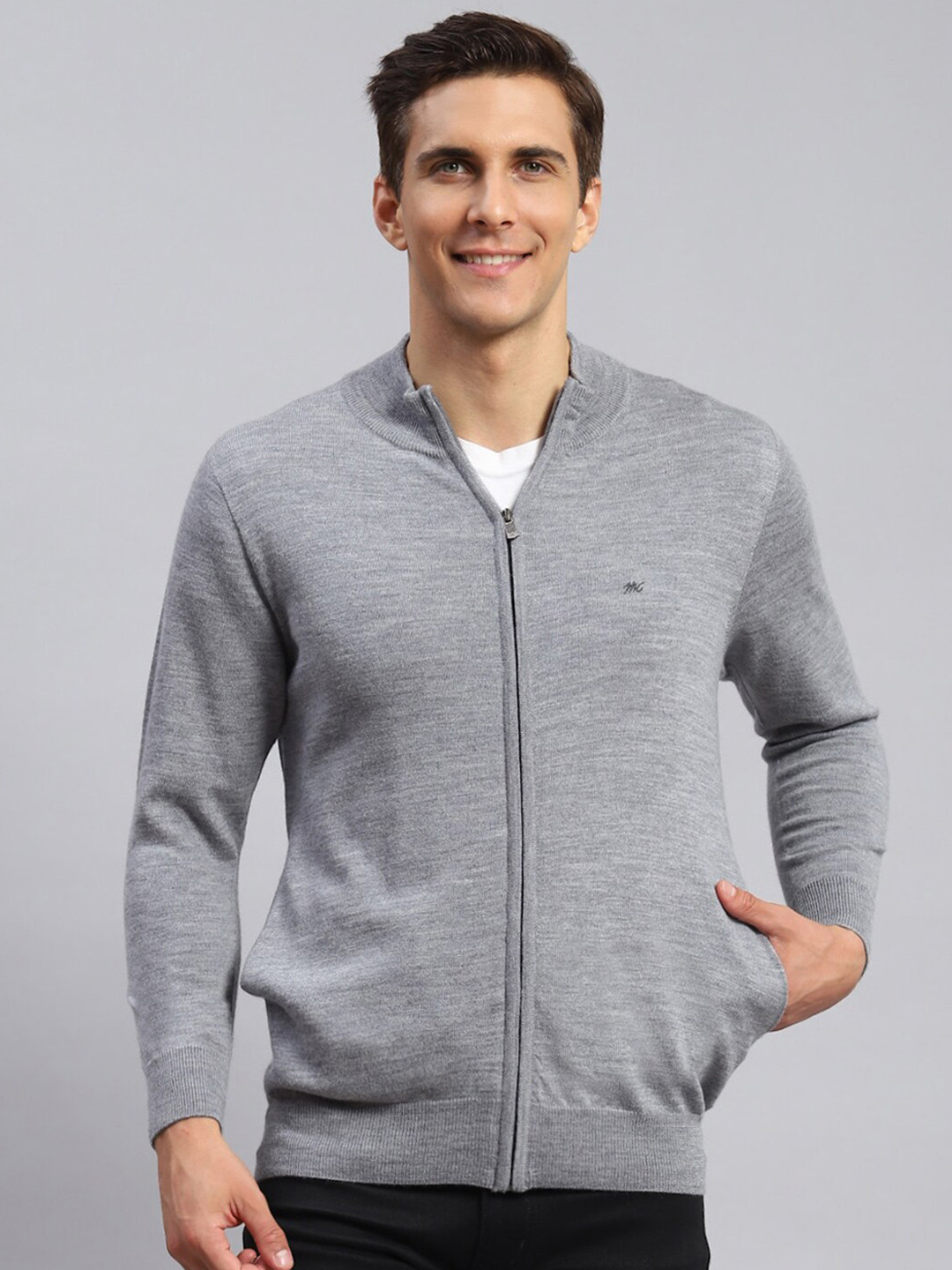 Buy Monte Carlo Woolen Front Open Sweatshirt - Sweatshirts for Men ...
