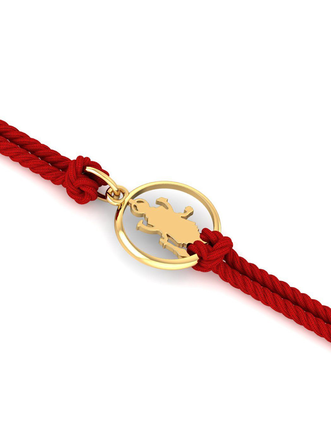 Buy KUBERBOX Men 18K Gold Vishnu Rakhi Cum Pendant 0.77gm - Rakhi Gold ...