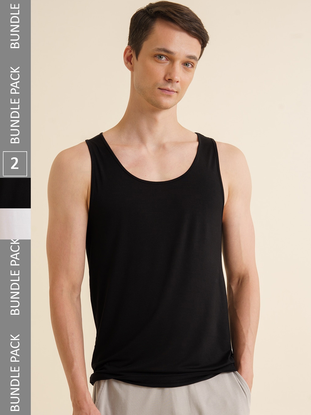 Buy Damensch Pack Of 2 Anti Microbial Basic Innerwear Vests Innerwear