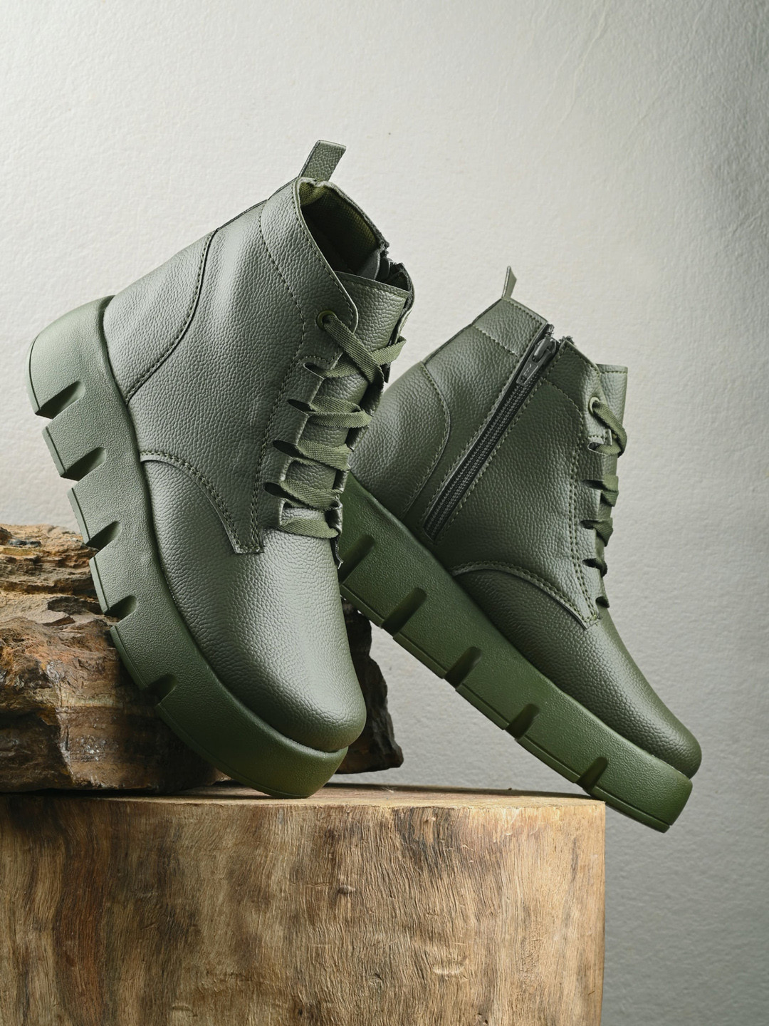 Buy AfroJack Women Textured Mid Top Regular Boots - Boots for Women ...