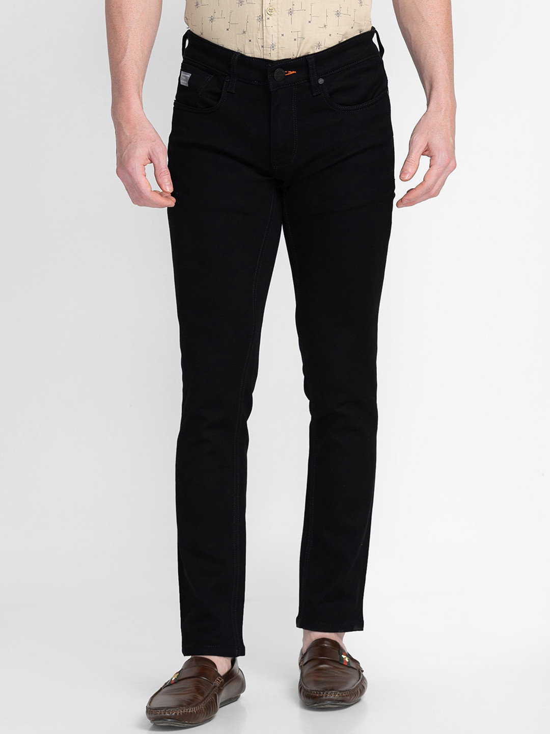 Buy MOZZO Men Lean Mid Rise Clean Look Slim Fit Jeans - Jeans for Men ...