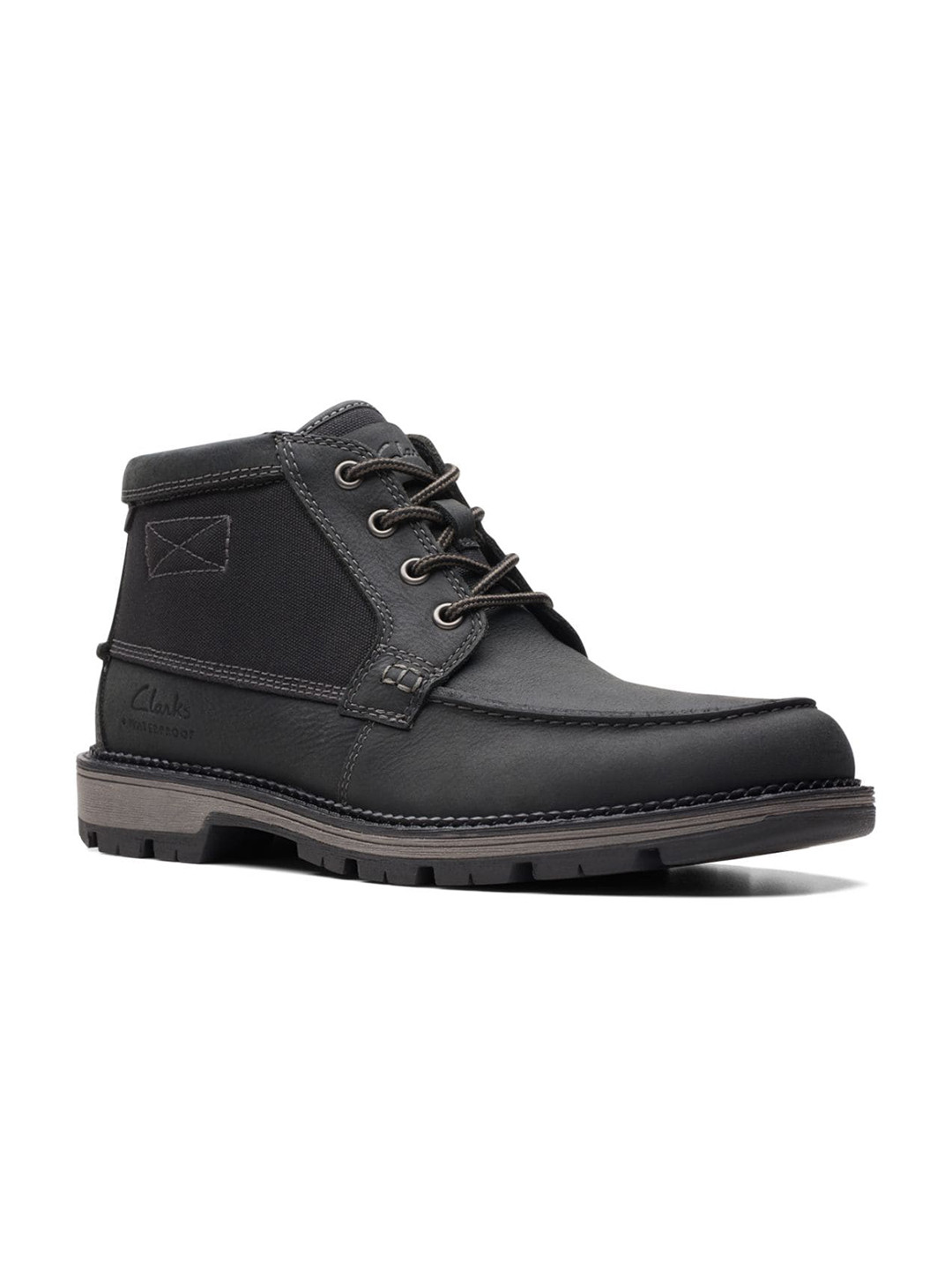 Buy Clarks Men Textured Leather Mid Top Regular Boots - Boots for Men ...