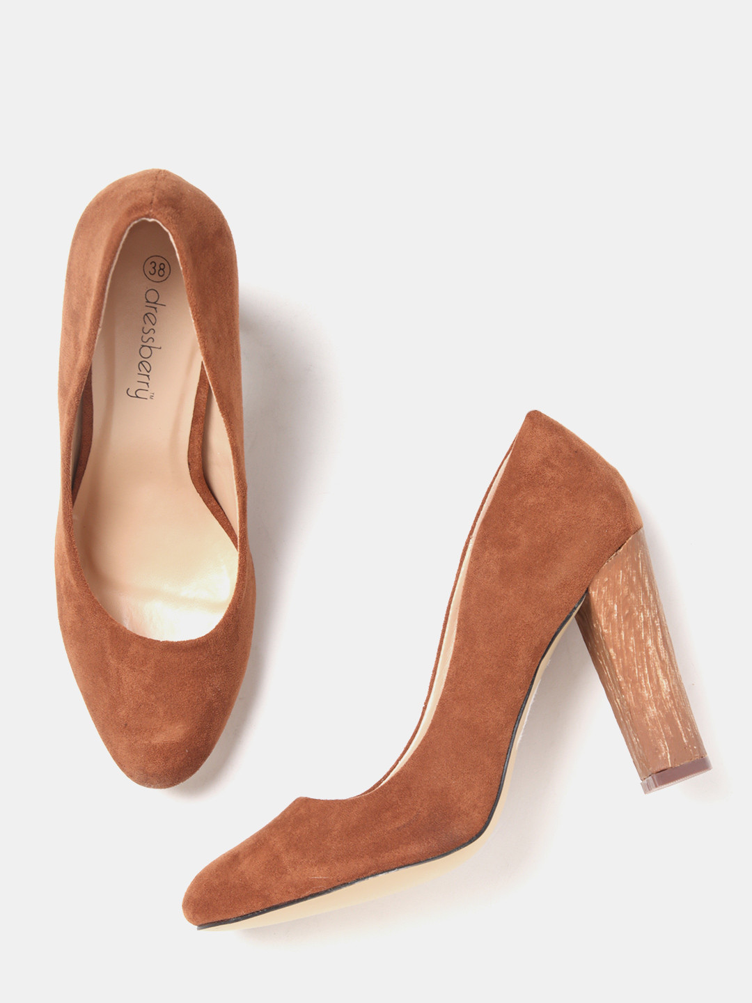 Buy DressBerry Women Rust Brown Solid Pumps - Heels for Women 2438130 ...