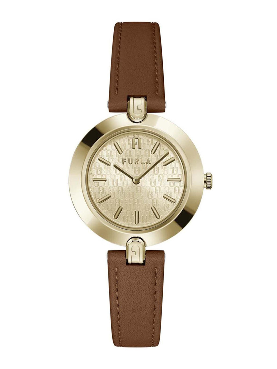 Buy Furla Women Textured Dial & Leather Straps Analogue Watch ...