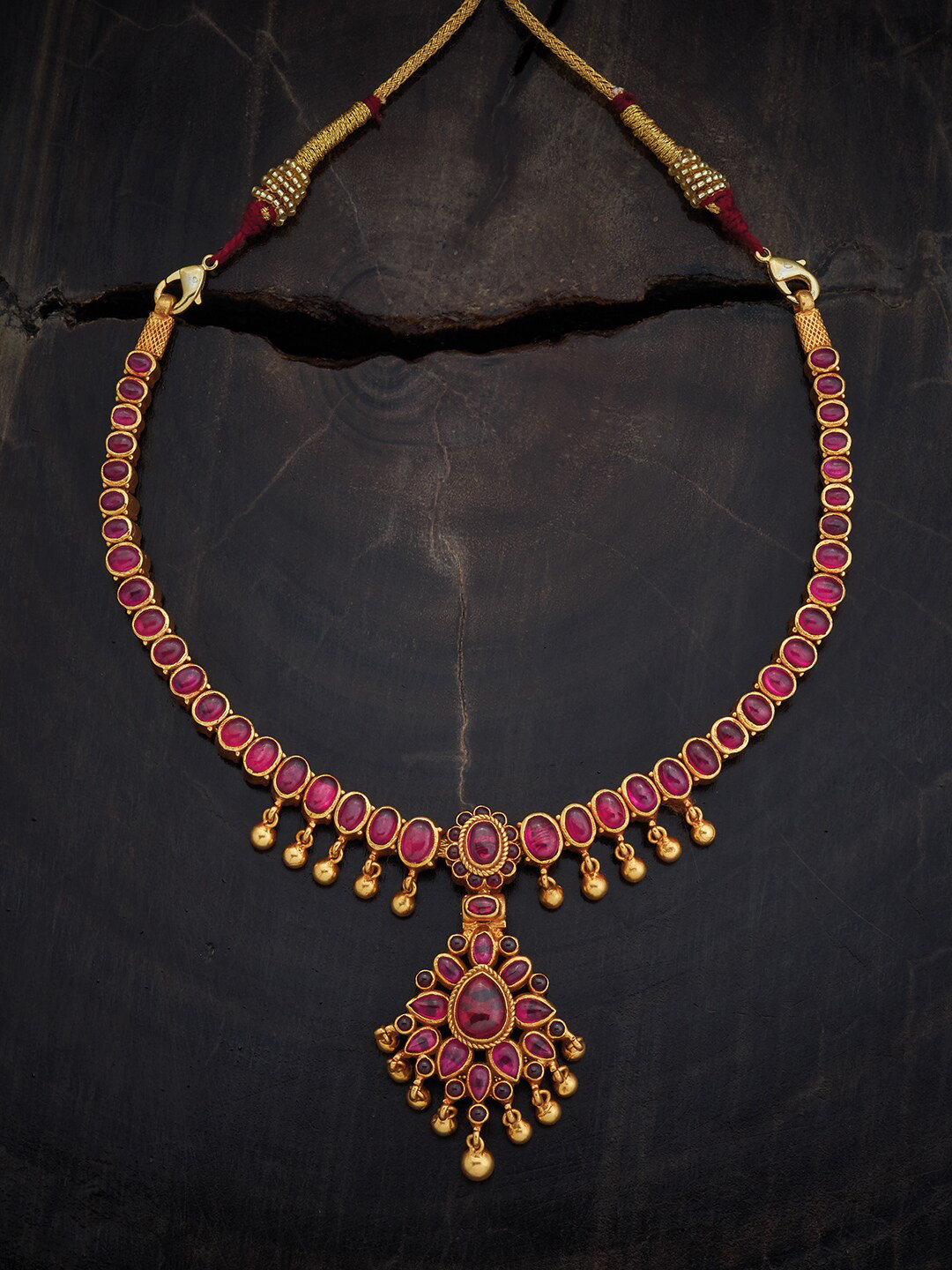 Buy Kushal's Fashion Jewellery Set Of 2 Gold Plated Silver Temple ...