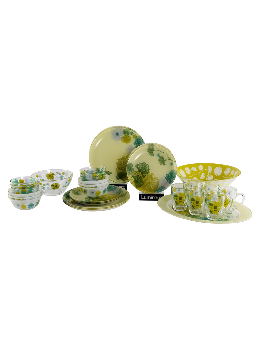 Buy Luminarc Blissful Blooms Simply 33Pc Dinner Set - Dinner Set for ...