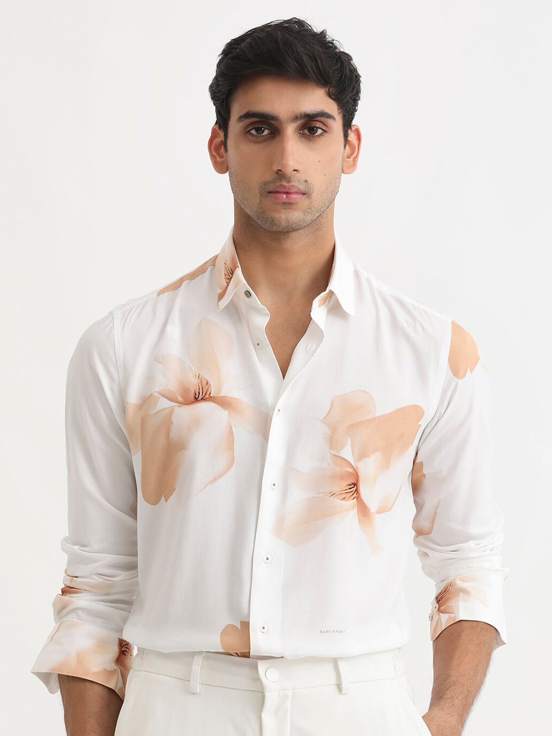 Buy RARE RABBIT Men Field Floral Printed Slim Fit Cotton Shirt - Shirts ...