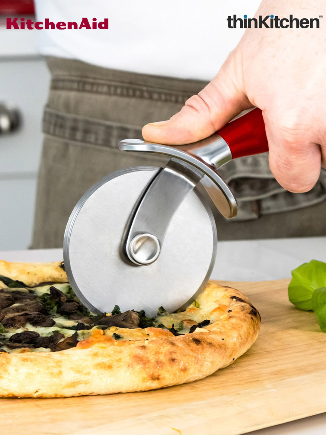 Buy KitchenAID Unisex Red Stainless Steel Pizza Cutter - Knife for ...